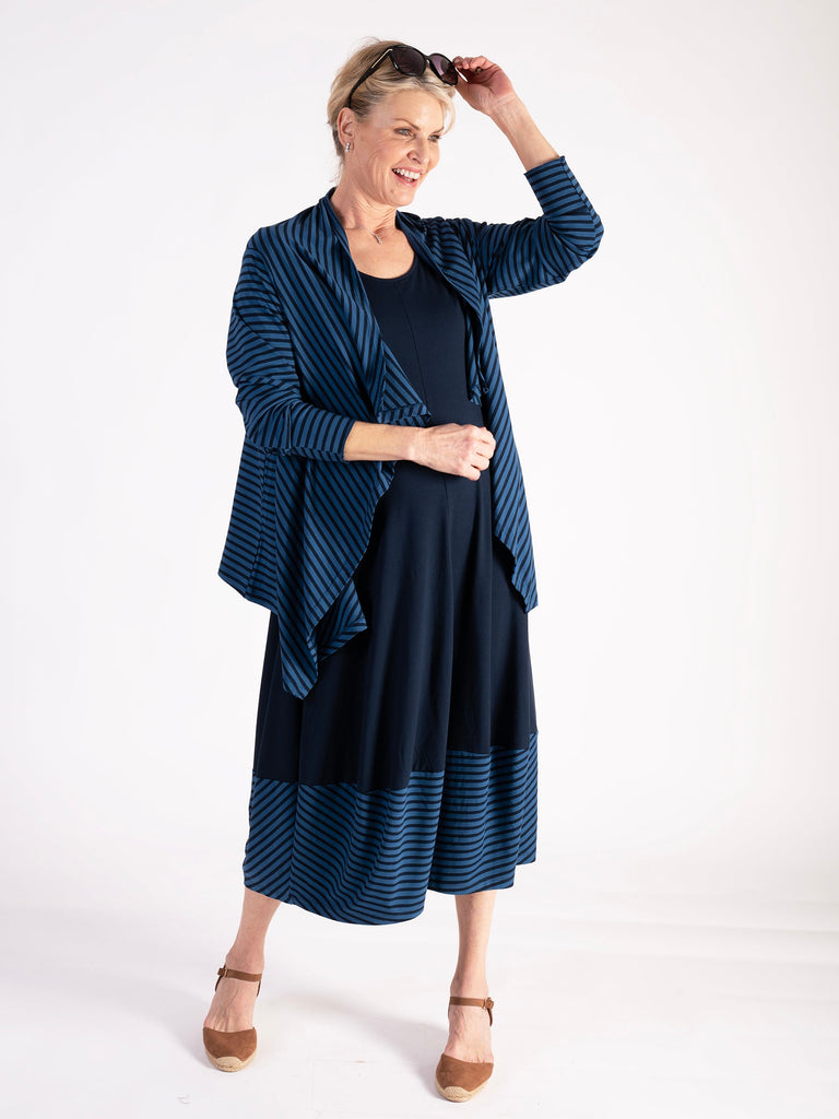 Navy/Blue Stripe Shrug | Chesca Direct