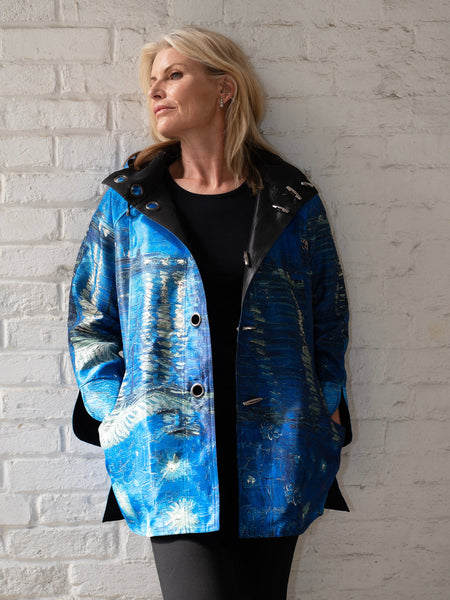 A Van Gogh Starry Night Over The Rhone / Black Reversible Raincoat ...