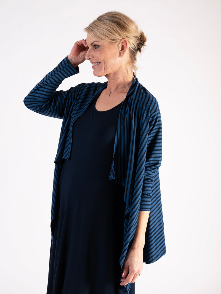 Navy/Blue Stripe Shrug | Chesca Direct