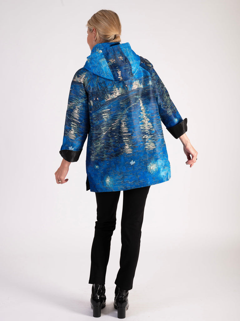 A Van Gogh Starry Night Over The Rhone / Black Reversible Raincoat ...