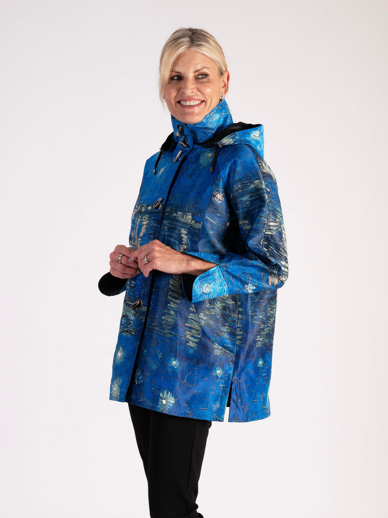 A Van Gogh Starry Night Over The Rhone / Black Reversible Raincoat ...