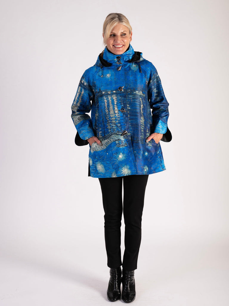 A Van Gogh Starry Night Over The Rhone / Black Reversible Raincoat ...