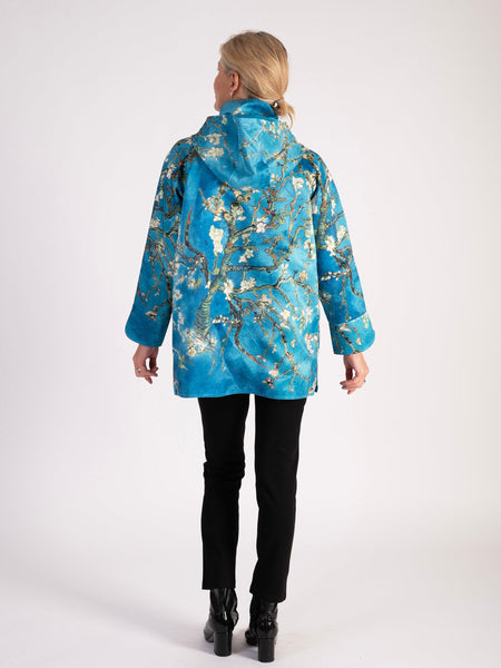 A Van Gogh Almond Blossom / Sky Blue Reversible Raincoat | Chesca Direct