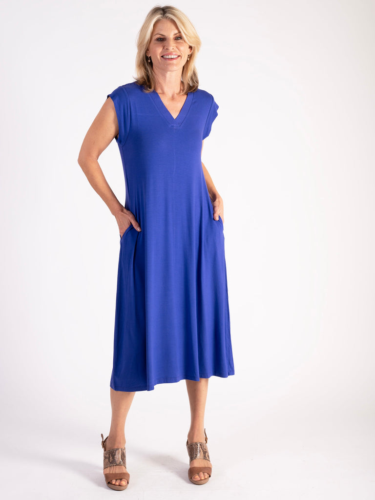Electric Blue Jersey Dress | Chesca Direct