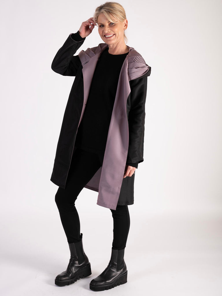Orchid/Black Reversible Opera Coat | Chesca Direct