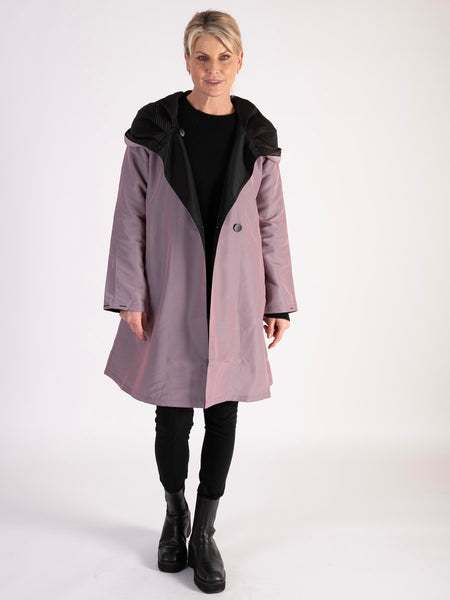 Orchid/Black Reversible Opera Coat | Chesca Direct