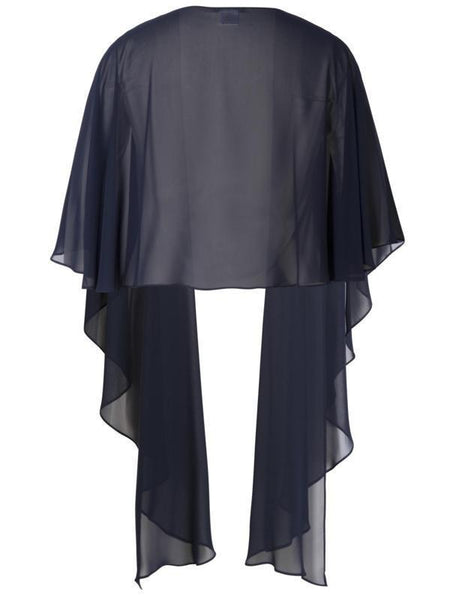 Dark Navy Chiffon Shawl | Chesca Direct